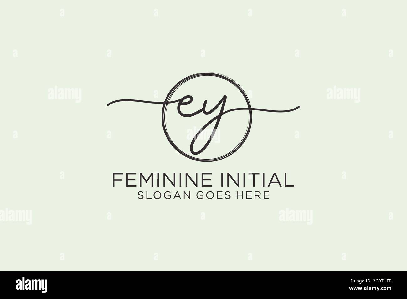 EY handwriting logo with circle template vector logo of initial ...