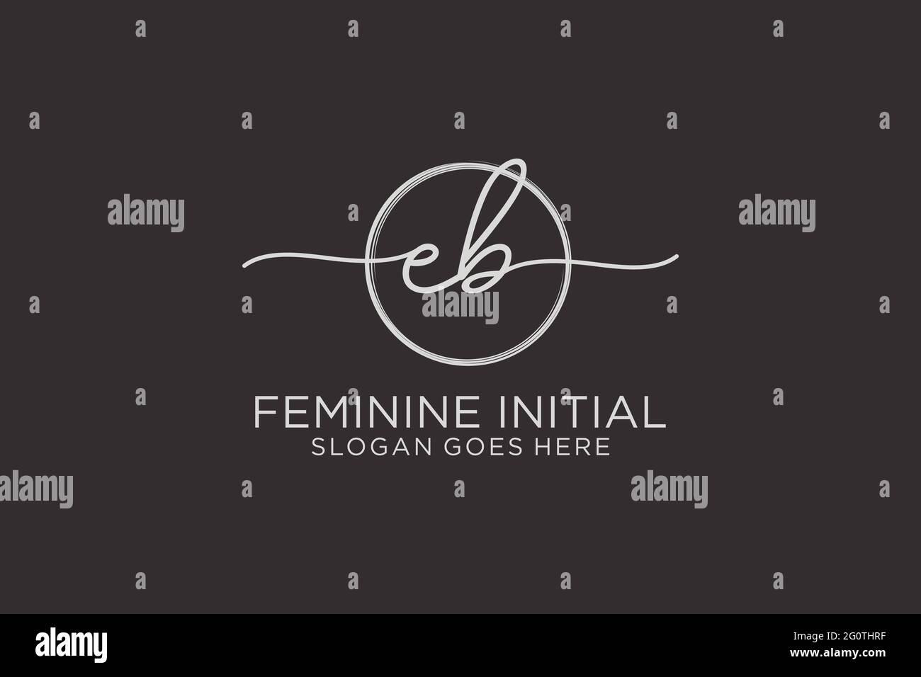 EB handwriting logo with circle template vector logo of initial ...