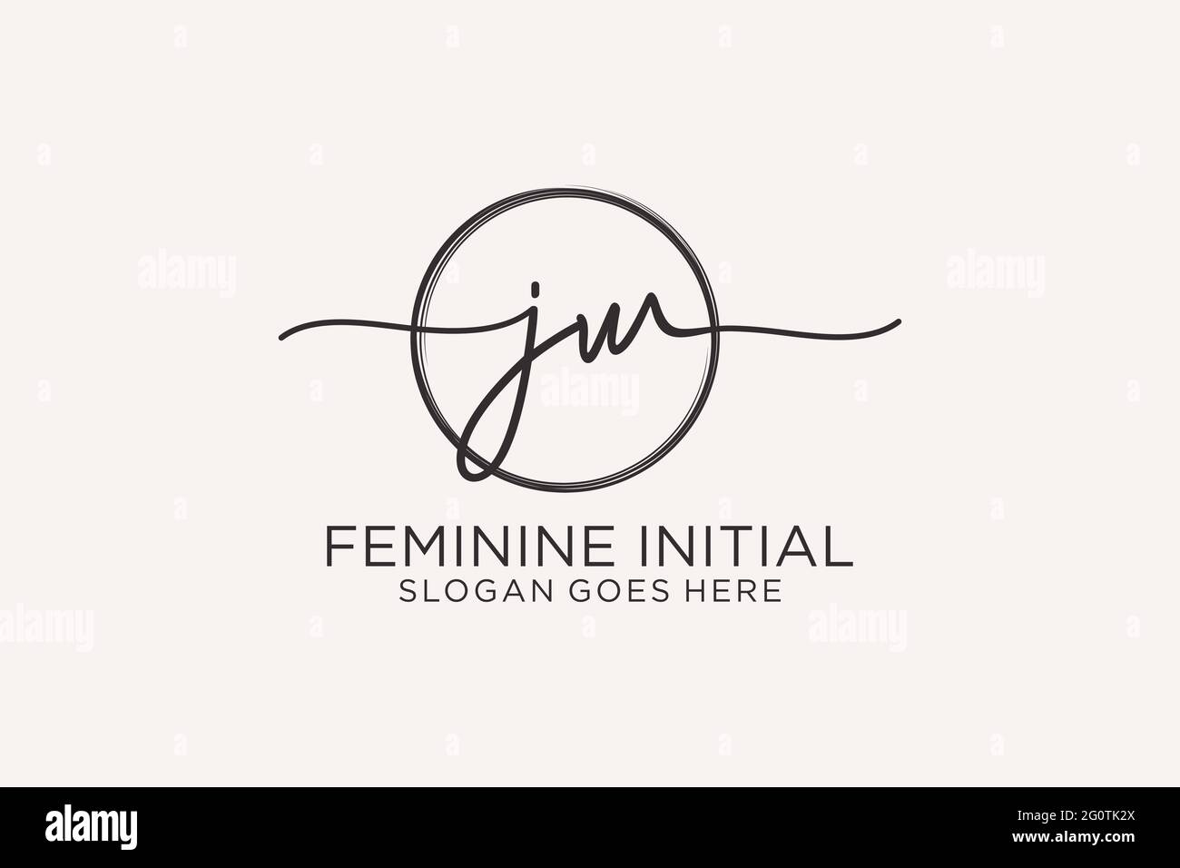 JW handwriting logo with circle template vector logo of initial ...