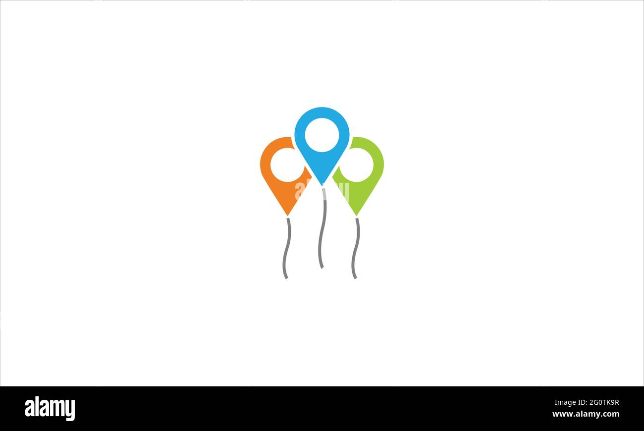 three Location icon Logo design vector illustration Stock Vector Image ...