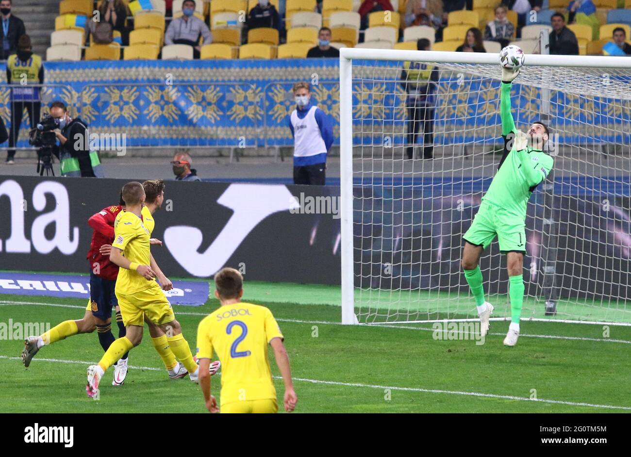 KYIV, UKRAINE - OCTOBER 13, 2020: Goalkeeper Georgiy Bushchan of ...
