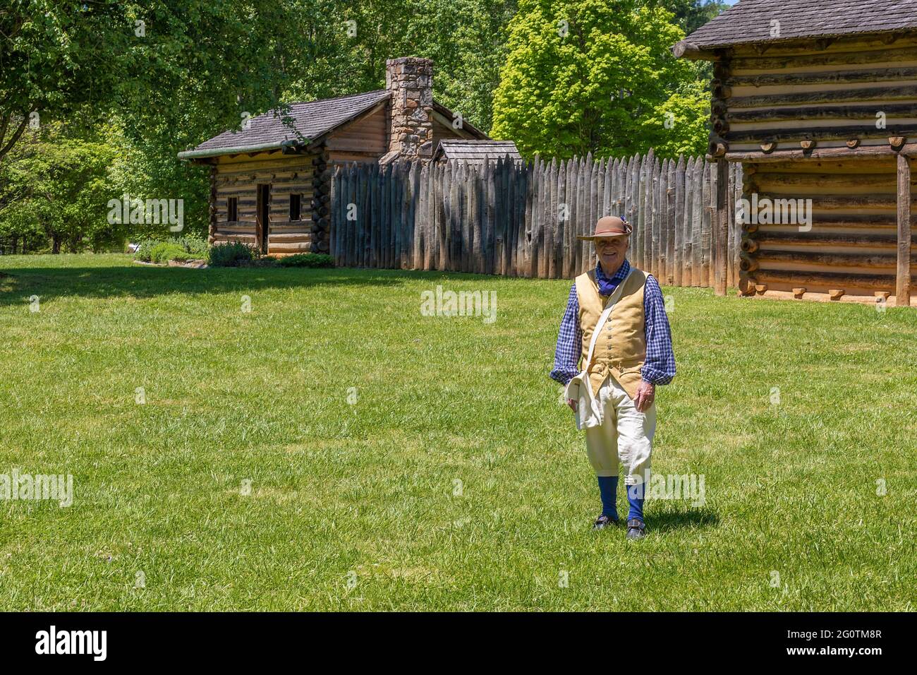 Elizabethton, Tennessee, USA, - May 15, 2021: Reenactment at Sycamore ...
