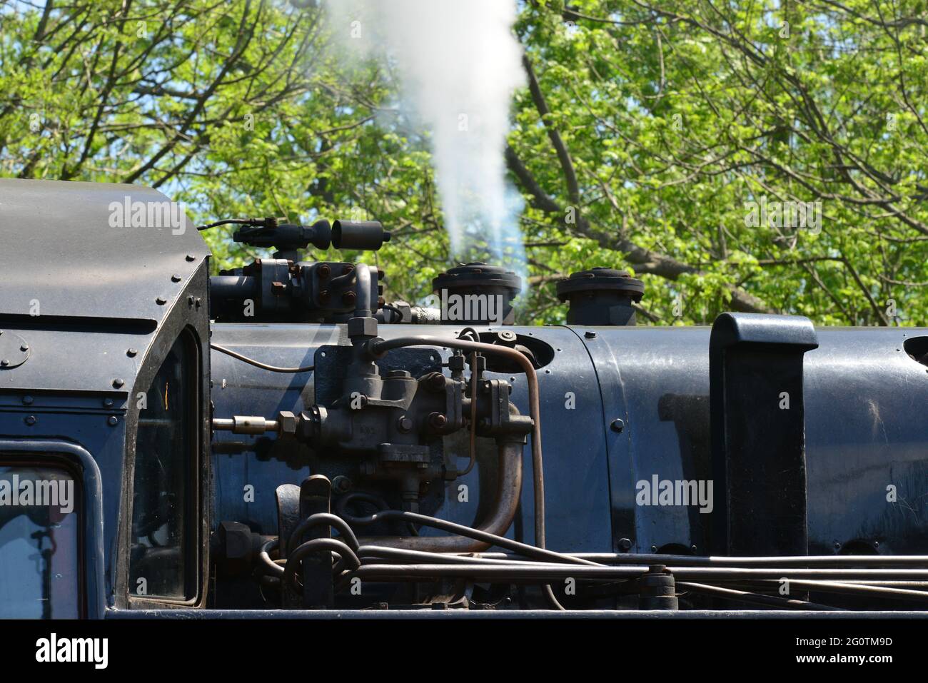 Safety valve on a steam locomtive Stock Photo - Alamy