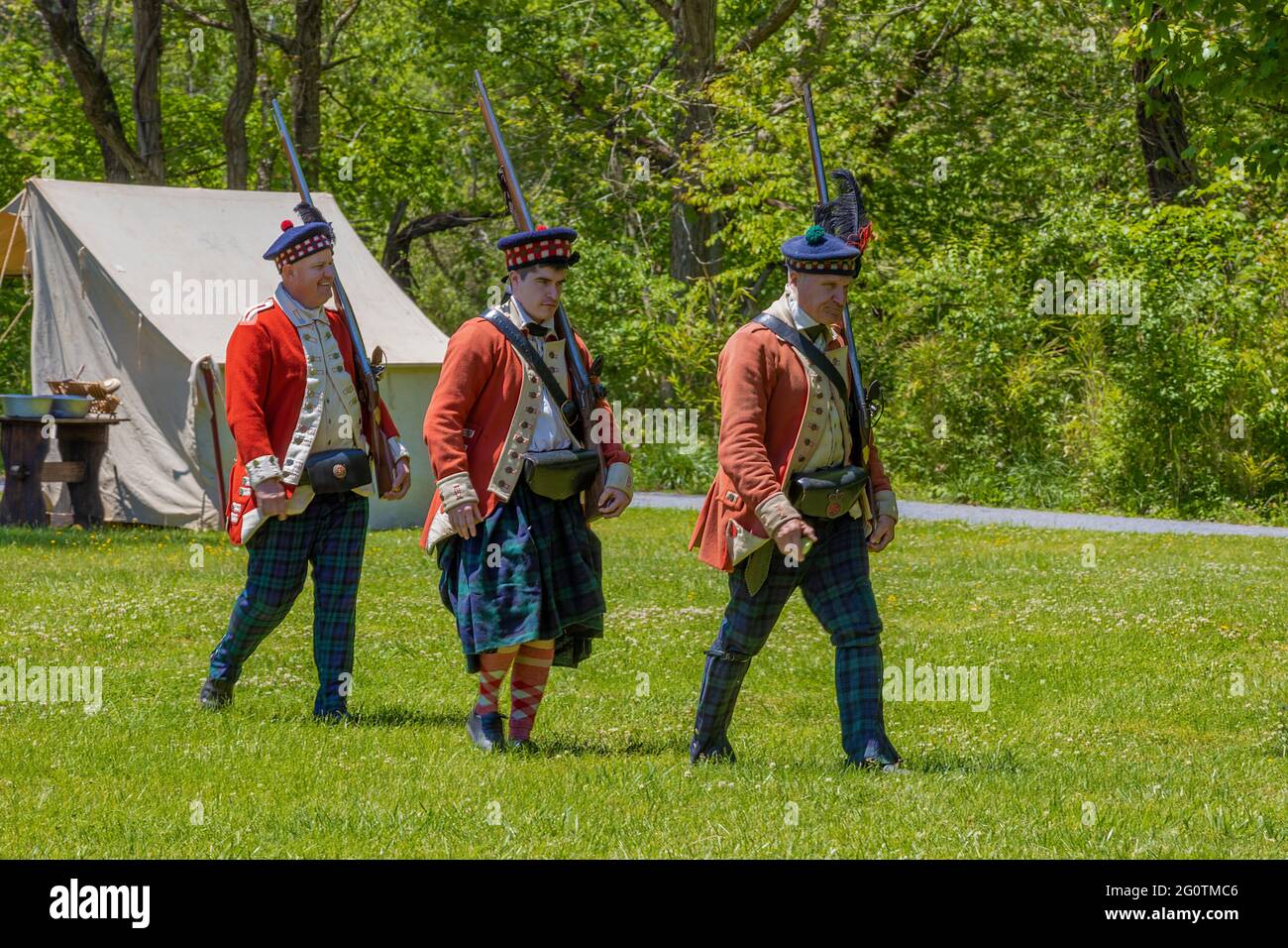 Elizabethton, Tennessee, USA, - May 15, 2021: Reenactment at Sycamore ...