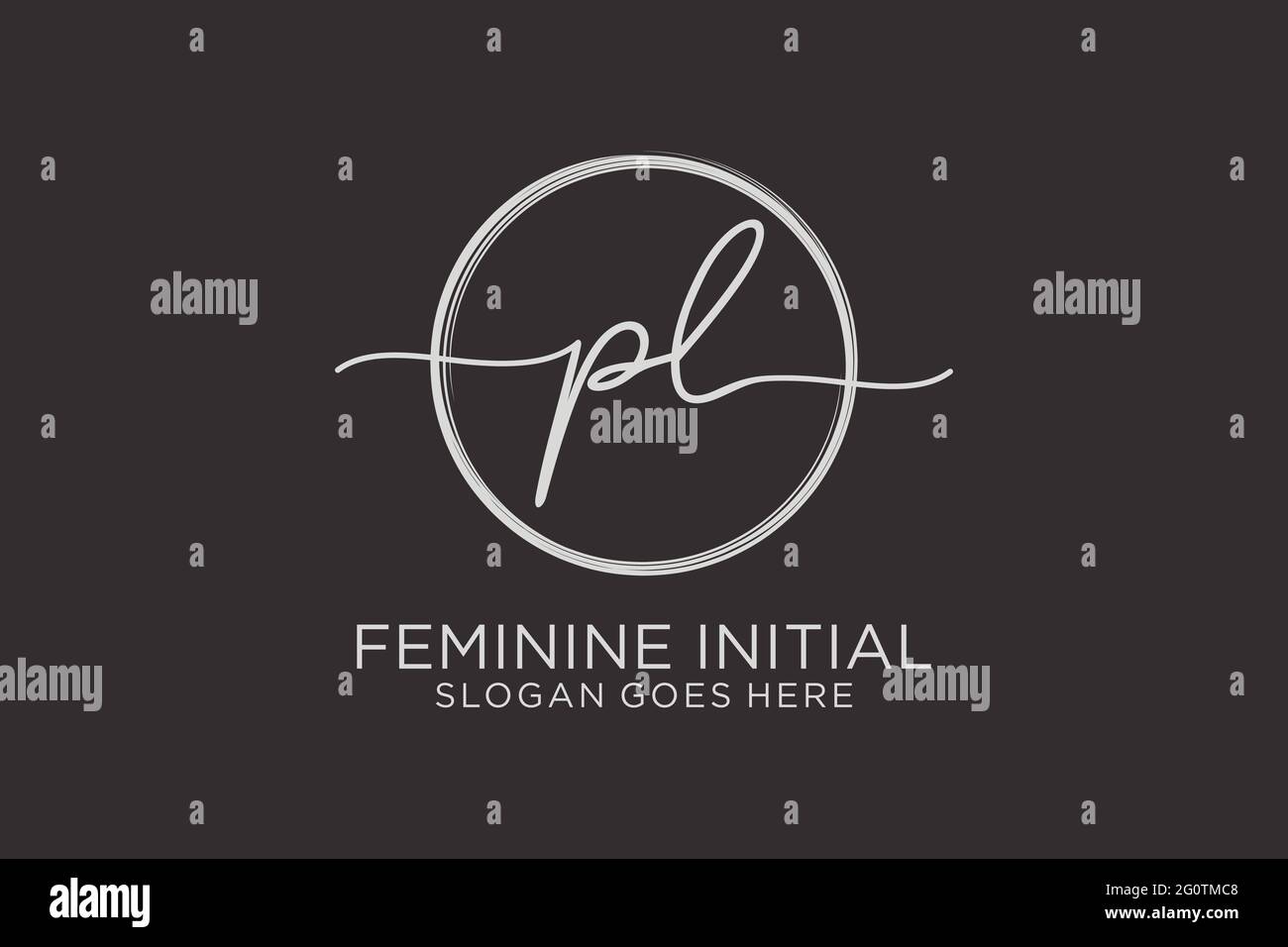 Pl initials logo hi-res stock photography and images - Alamy