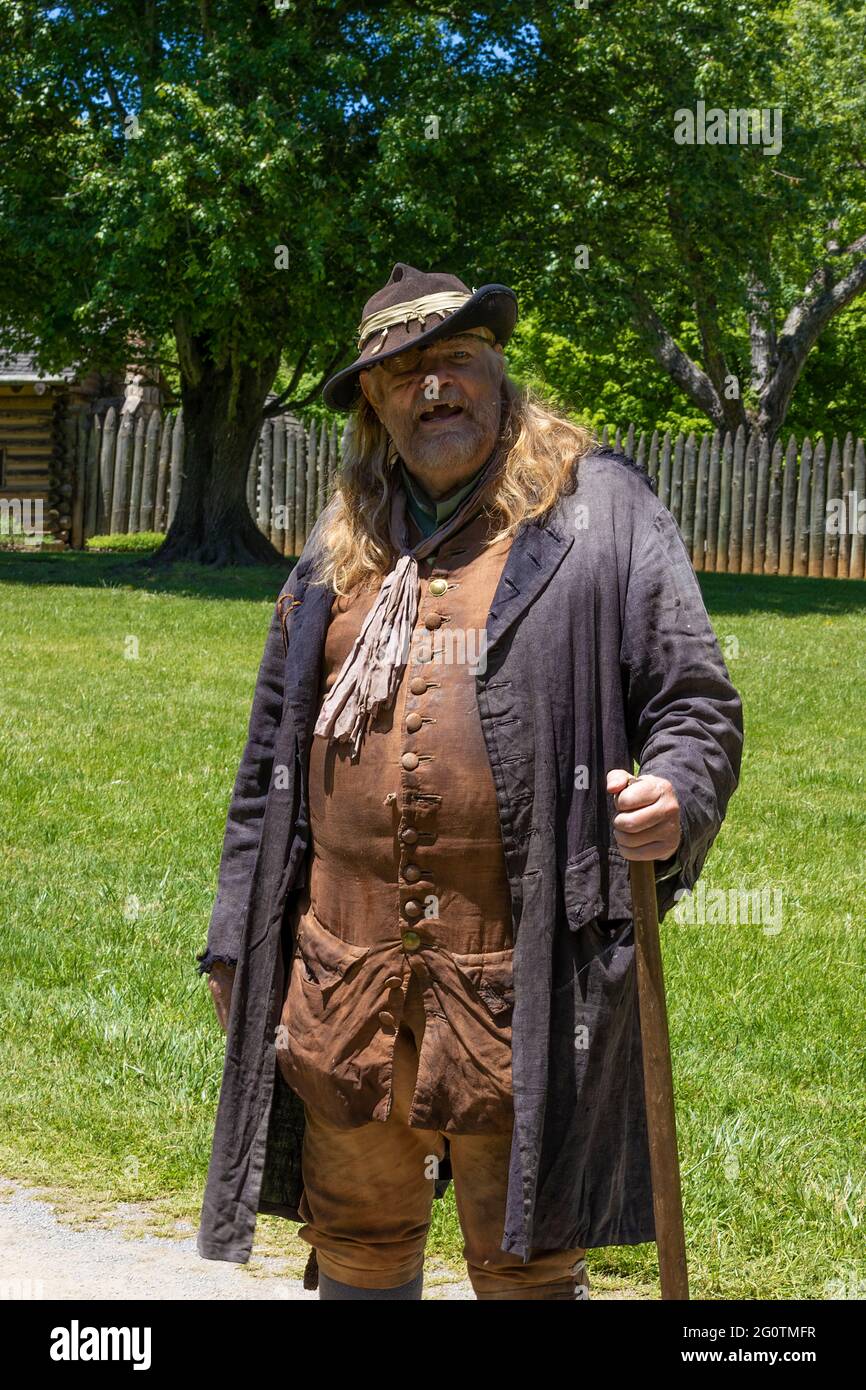 Elizabethton, Tennessee, USA, - May 15, 2021: Reenactment at Sycamore ...