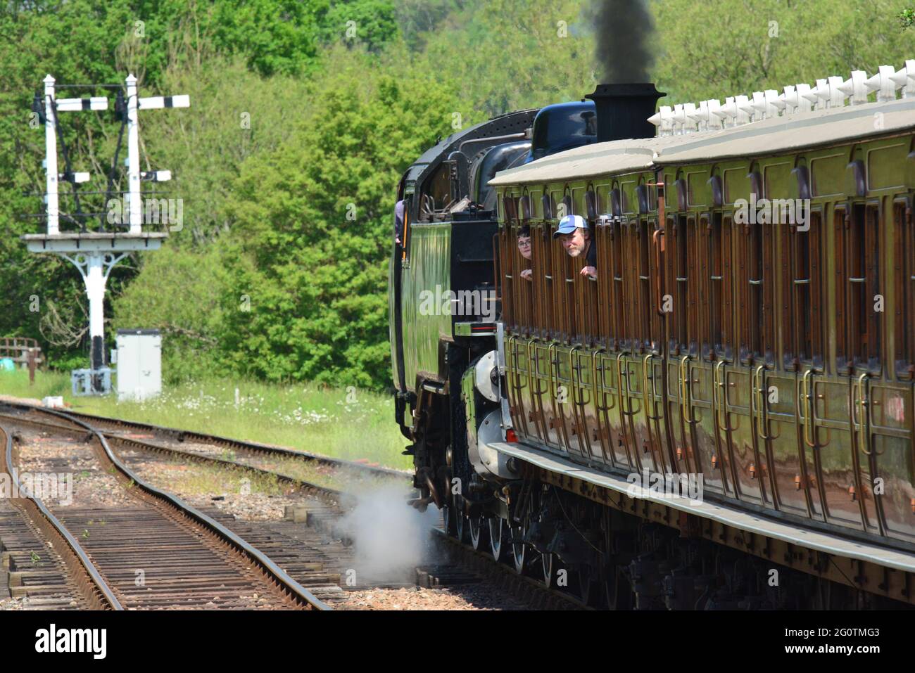 A standard class 4MT steam locomotive Stock Photo - Alamy