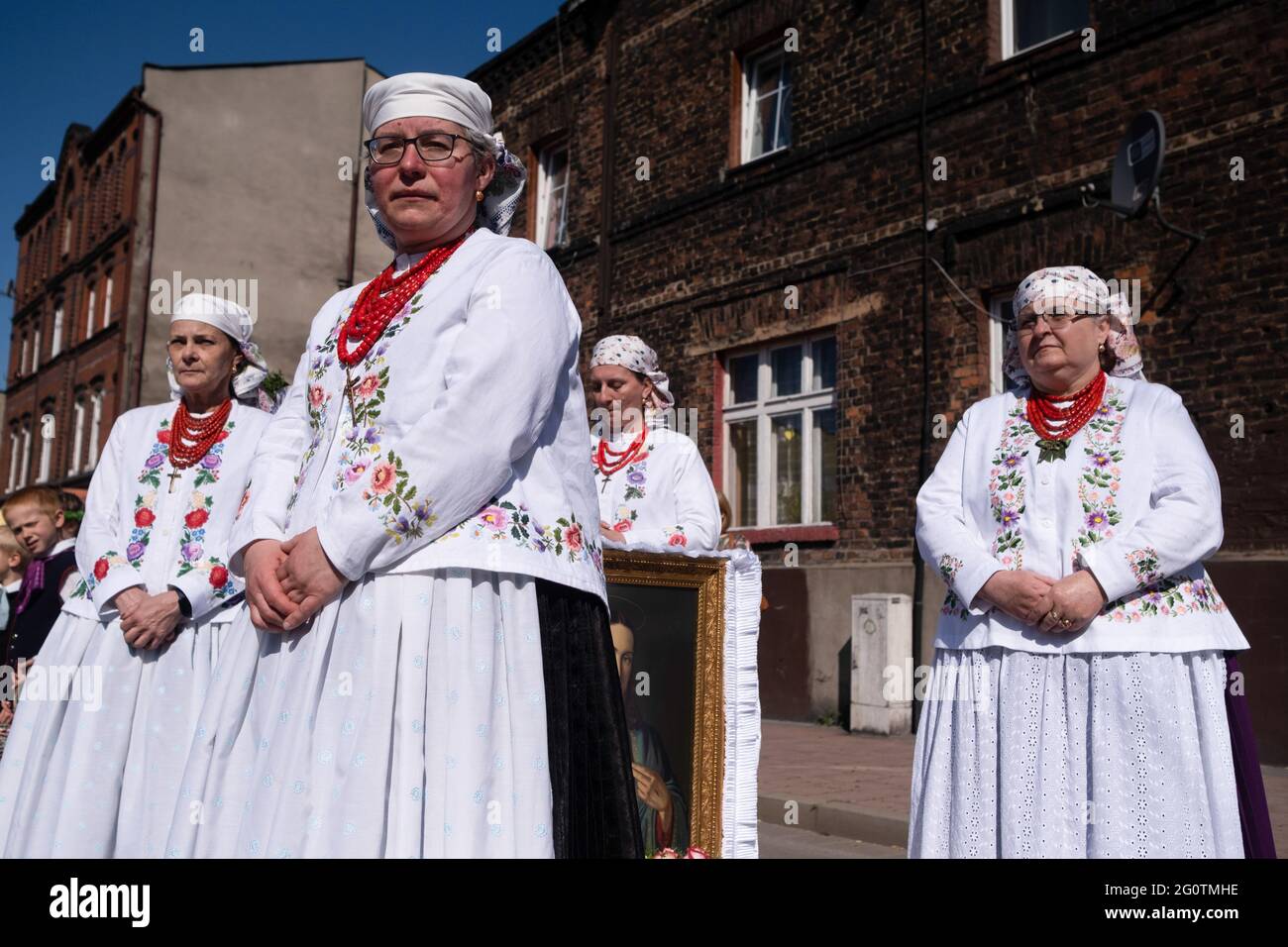 Swietochlowice, Lipiny, Poland. 03rd June, 2021. A procession of the ...