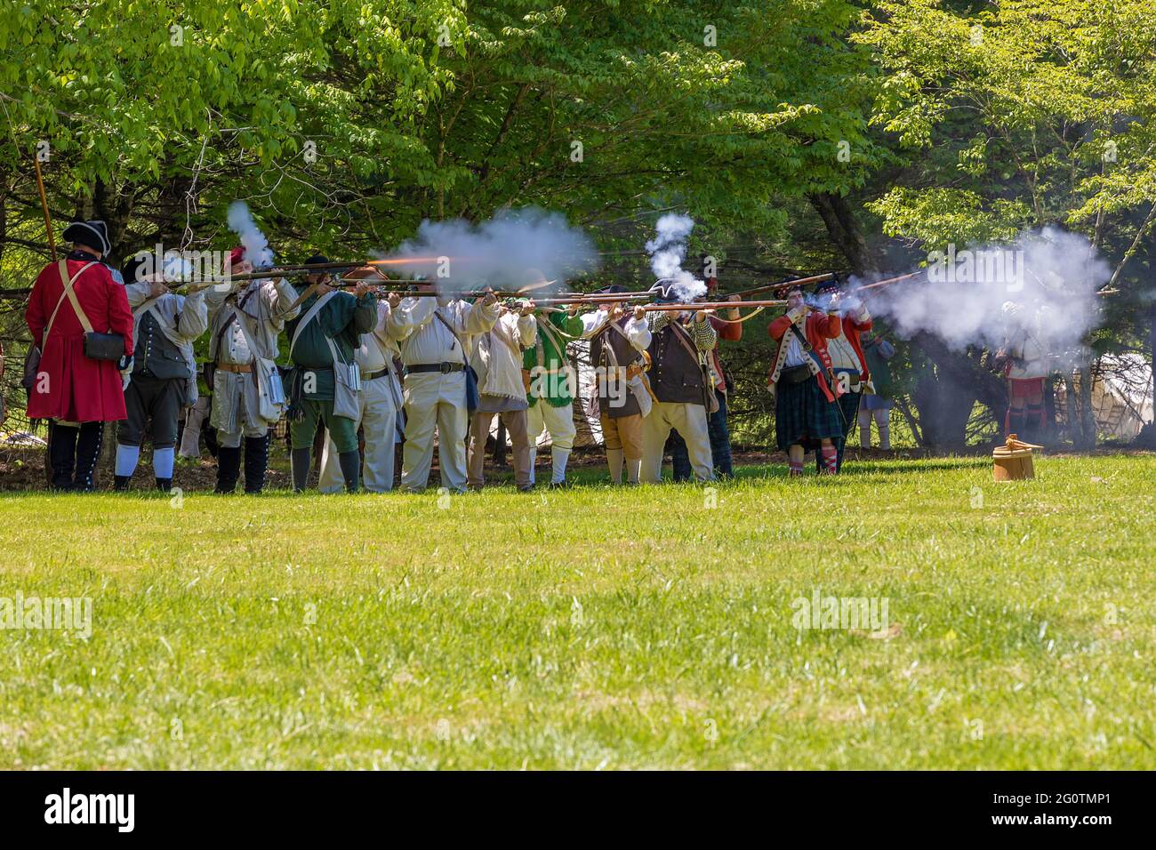 Elizabethton, Tennessee, USA, - May 15, 2021: Reenactment at Sycamore ...