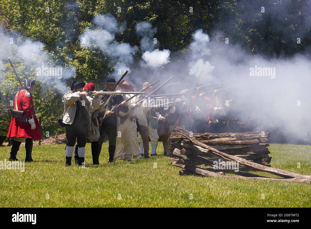 Elizabethton, Tennessee, USA, - May 15, 2021: Reenactment at Sycamore ...