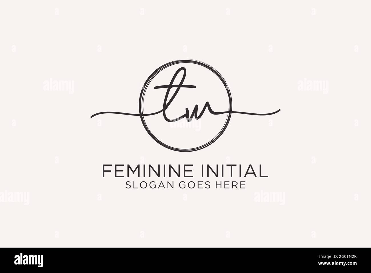TW handwriting logo with circle template vector logo of initial ...