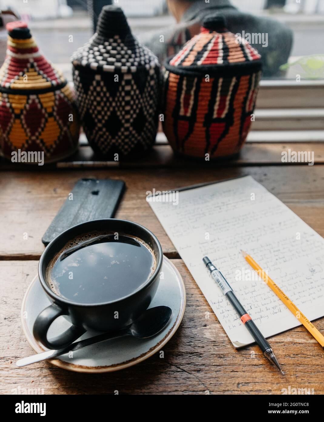Notes and coffee Stock Photo - Alamy