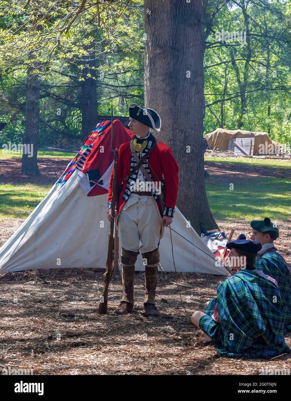Elizabethton, Tennessee, USA, - May 15, 2021: Reenactment at Sycamore ...