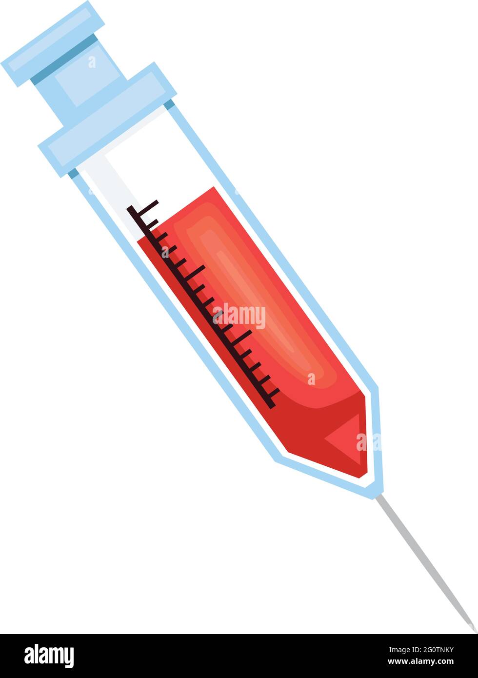 syringe with blood Stock Vector Image & Art - Alamy