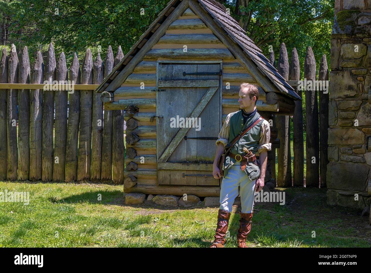 Elizabethton, Tennessee, USA, - May 15, 2021: Reenactment at Sycamore ...