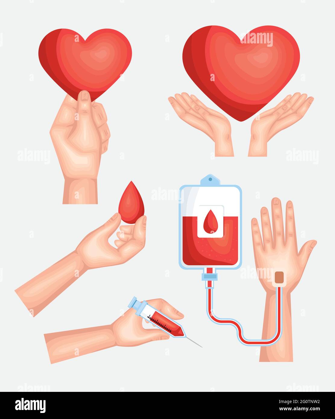 five donor blood icons Stock Vector Image & Art - Alamy