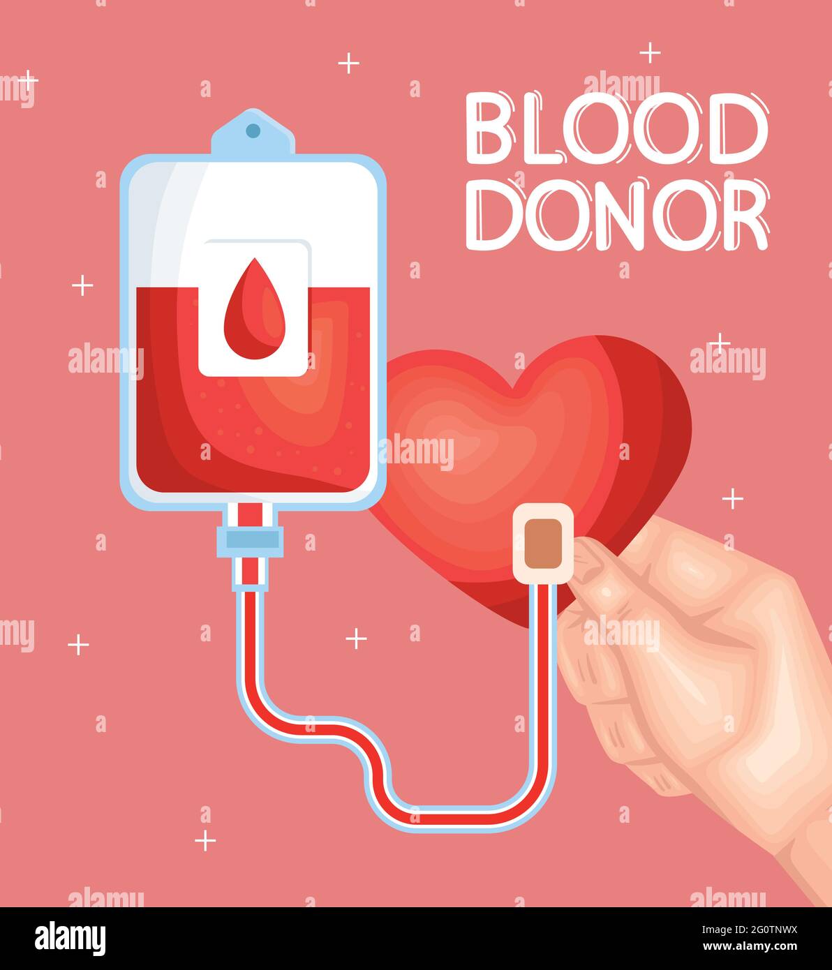 blood donor lettering and bag Stock Vector Image & Art - Alamy