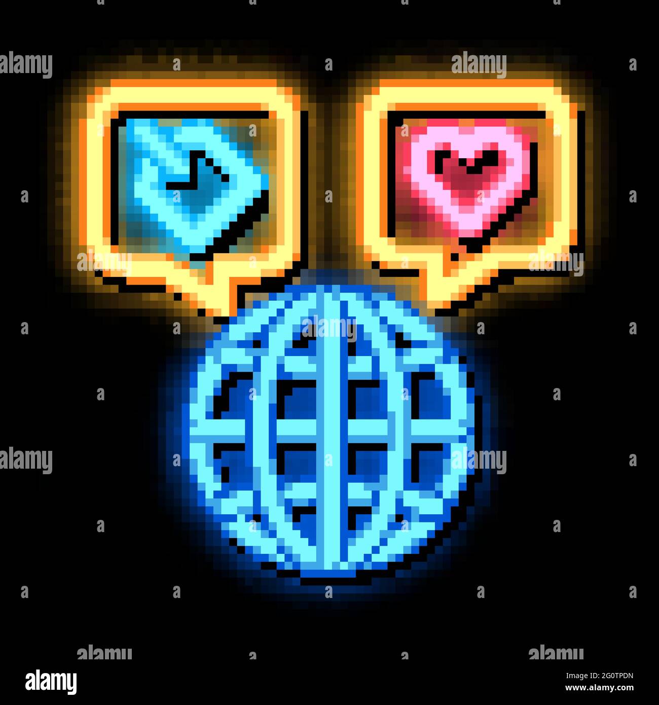 Worldwide Globe neon glow icon illustration Stock Vector Image & Art ...