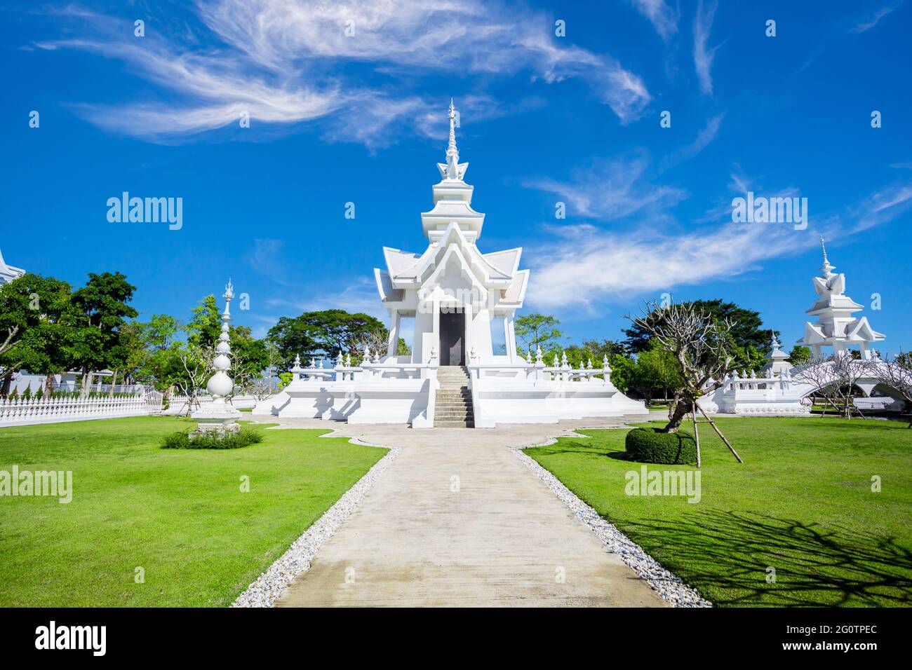 Wat Rong Khun, aka The White Temple, in Chiang Rai, Thailand Stock ...