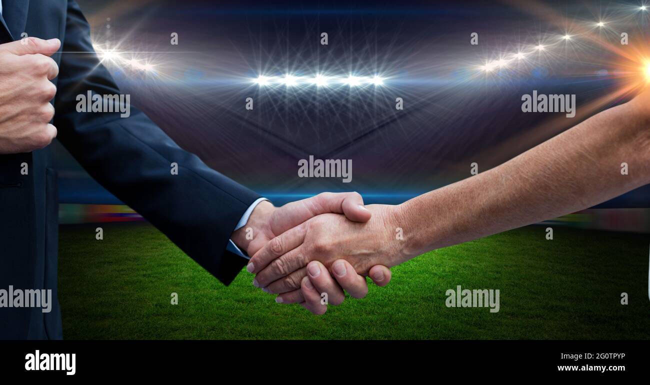Business sports handshake hi-res stock photography and images - Alamy