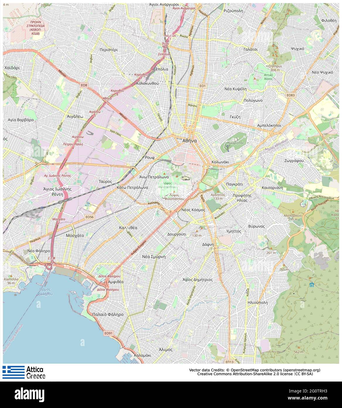 Map Of Attica High Resolution Stock Photography and Images - Alamy