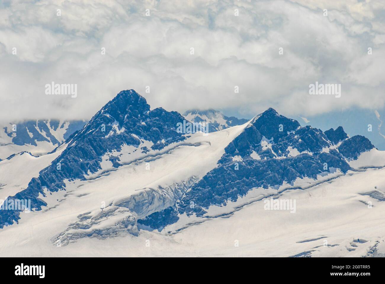 The Greater Caucasus Range. View from the Slope of Mt. Elbrus Stock ...