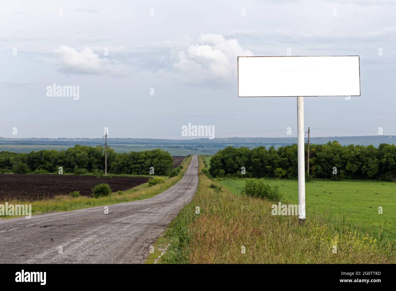 Empty roadside advertising billboard on hi-res stock photography and ...