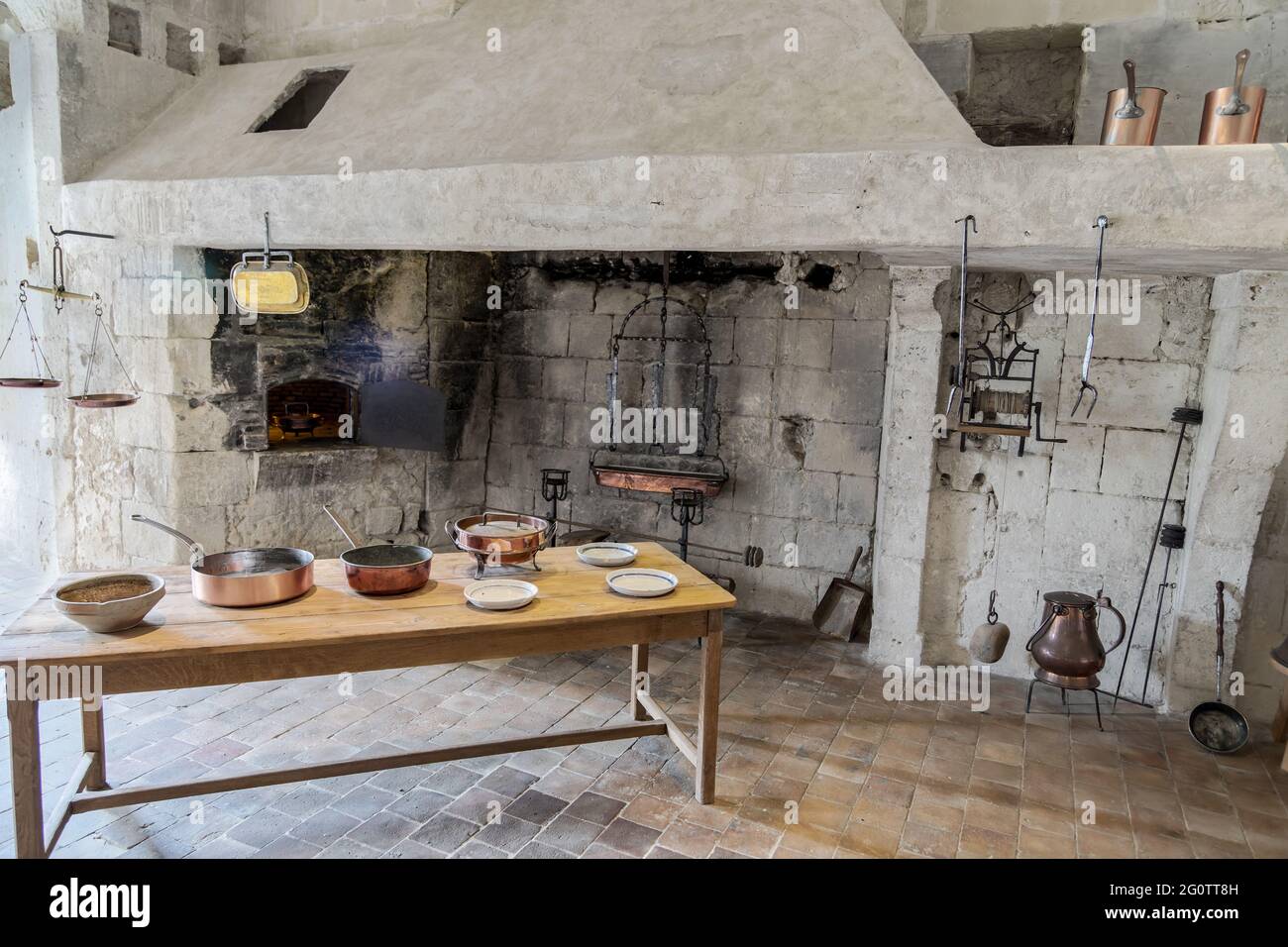 Chambord, France. 27th May, 2021. The 18th century kitchens of the ...