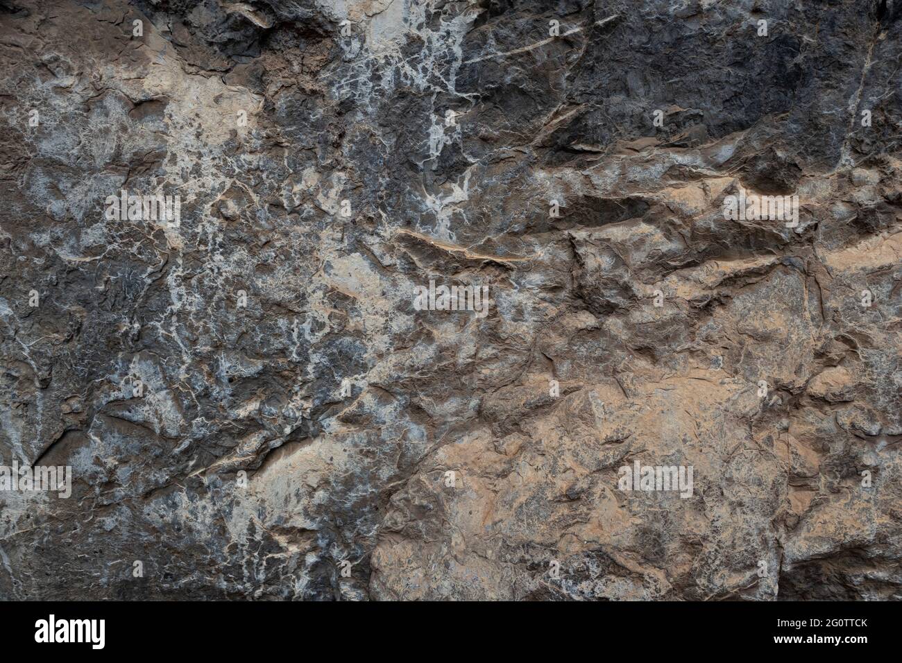 the texture of the cave or rocky cliffs are rugged with vignette ...
