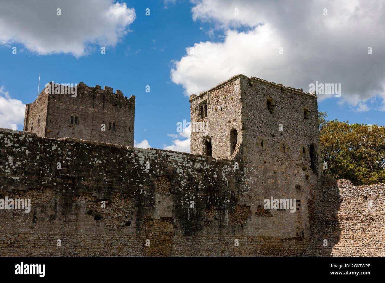 Portchester castle from tower hi-res stock photography and images - Alamy