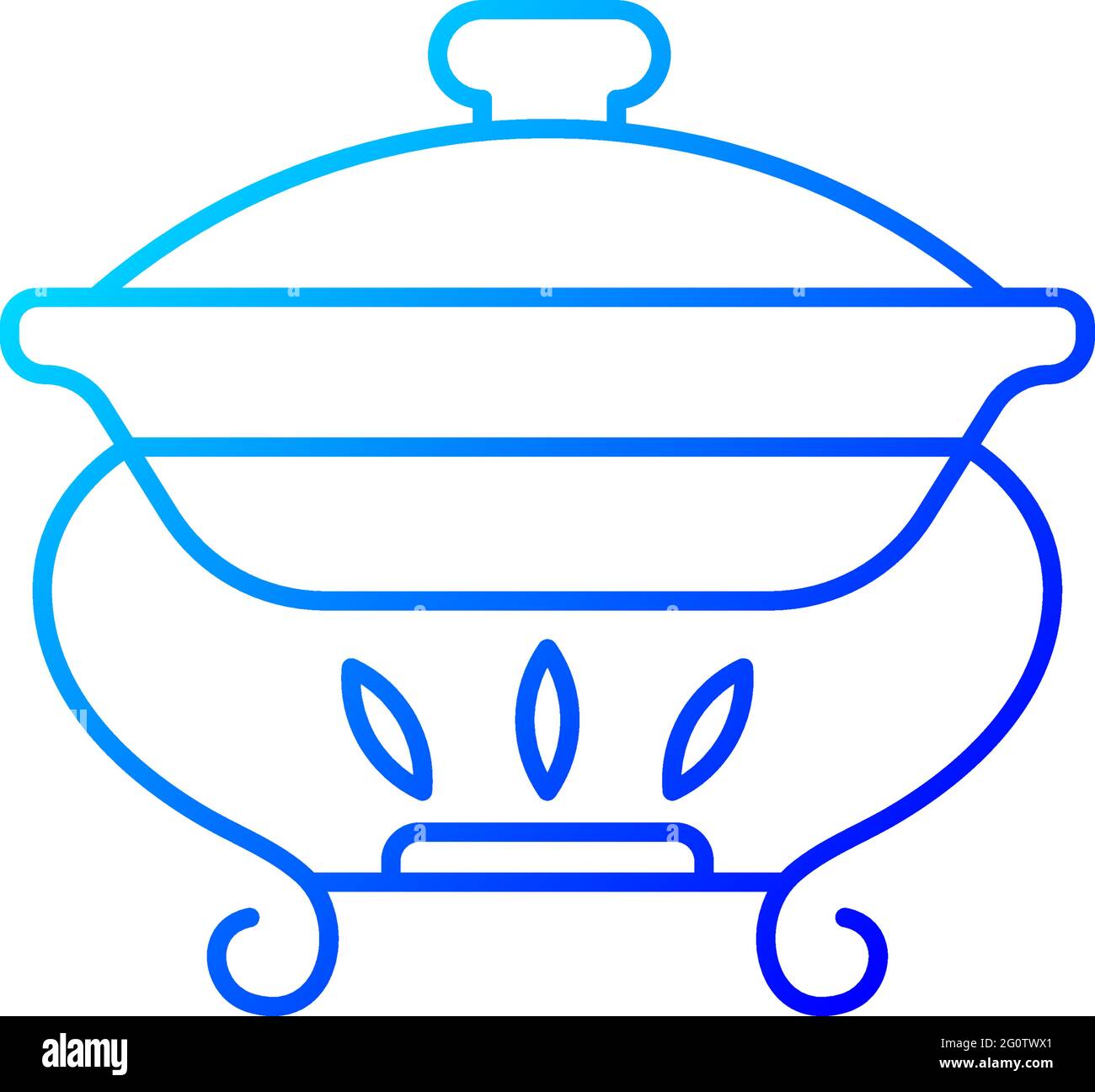 Warming tray gradient linear vector icon Stock Vector Image & Art - Alamy