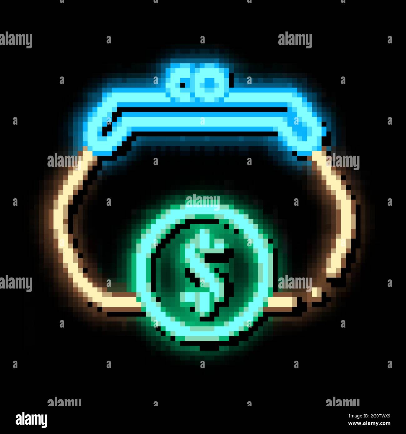 Glowing dollar bill illustration Stock Vector Images - Alamy