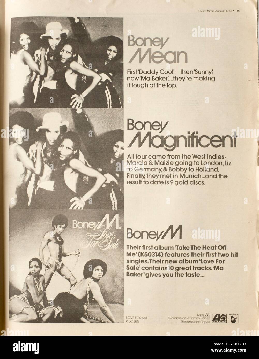 Boney m hi-res stock photography and images - Alamy