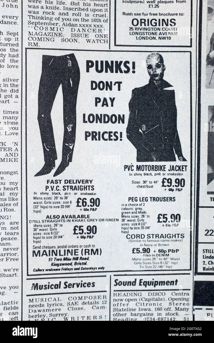 Punk fashion 1970s hi-res stock photography and images - Alamy