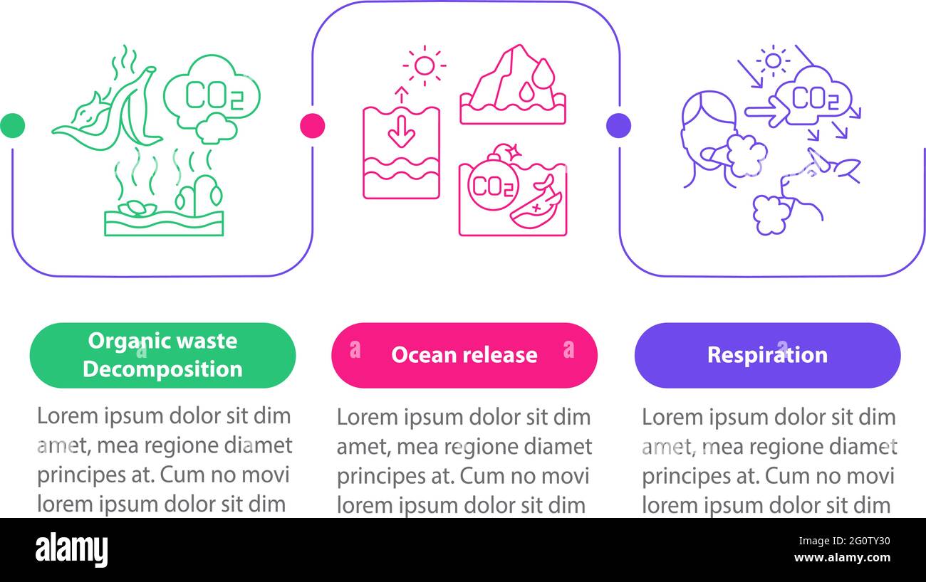 Natural CO2 emissions vector infographic template Stock Vector Image ...