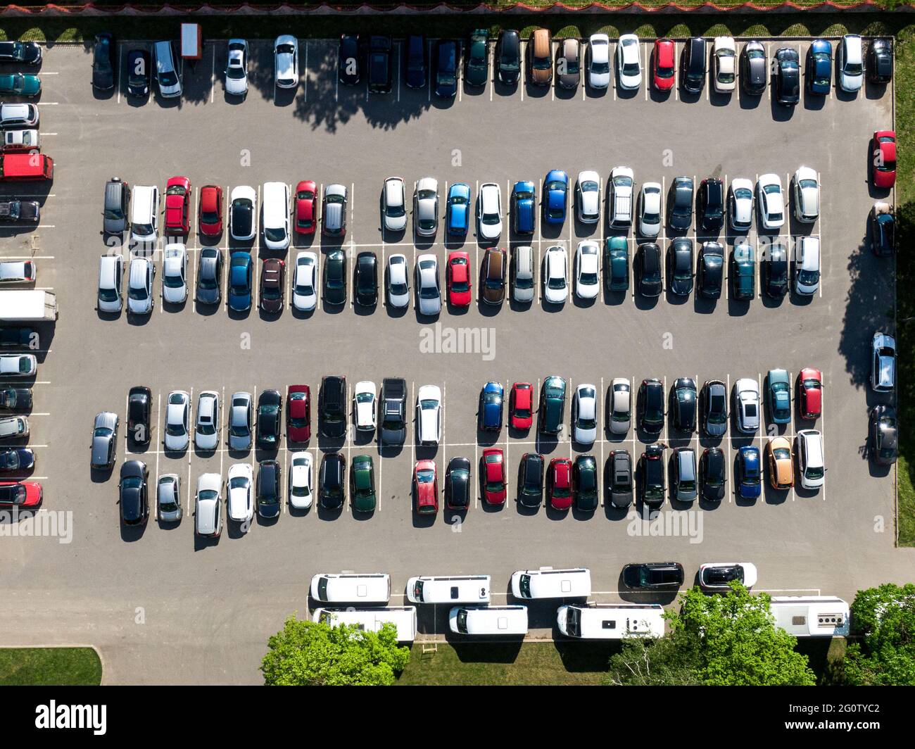 Top view of car parking Stock Photo - Alamy