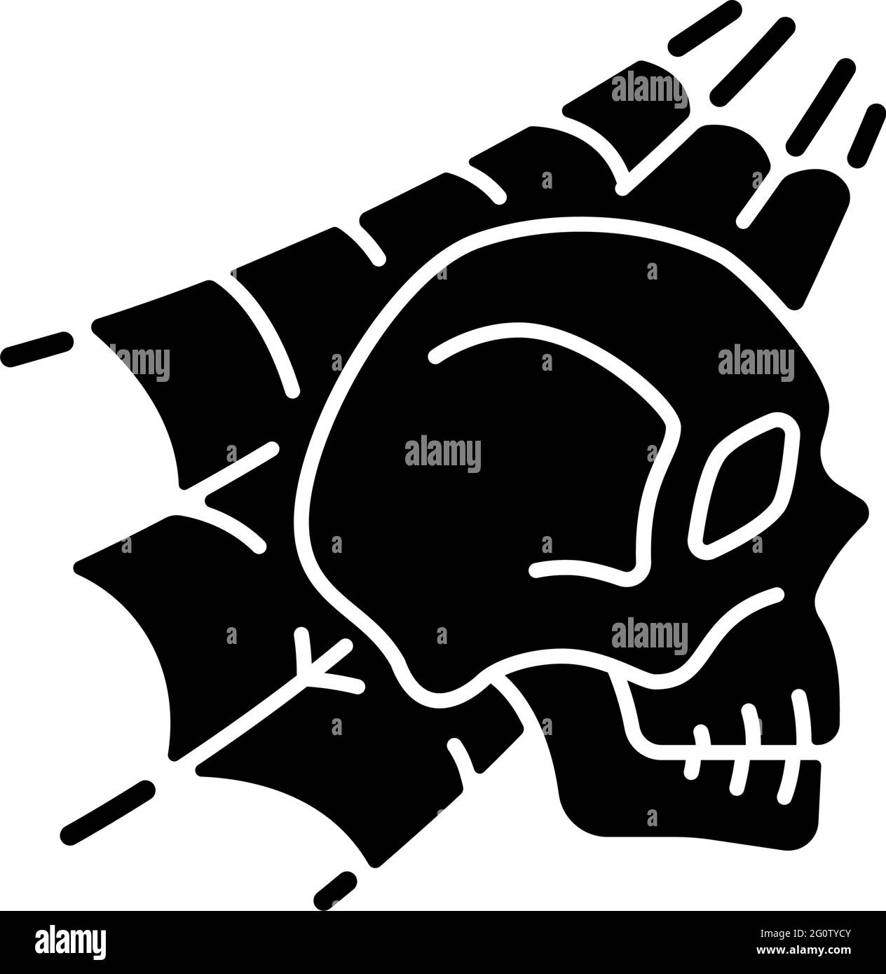 Skull halloween glyph icon Cut Out Stock Images & Pictures - Alamy