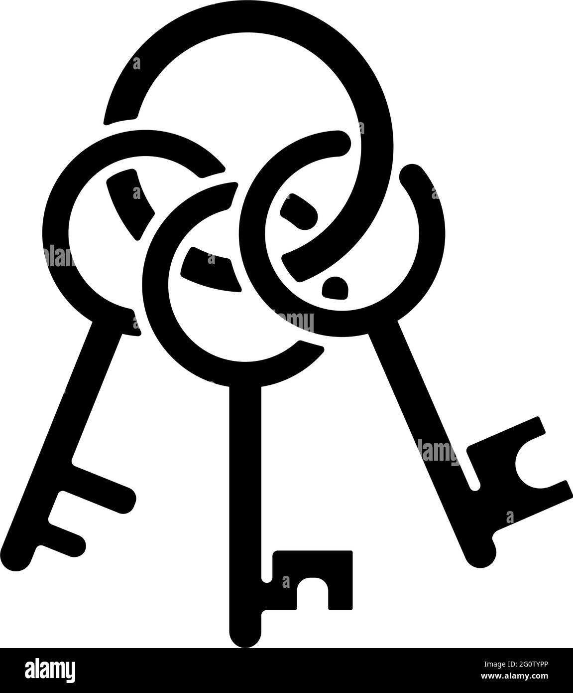 Key chain black glyph icon Stock Vector Image & Art - Alamy