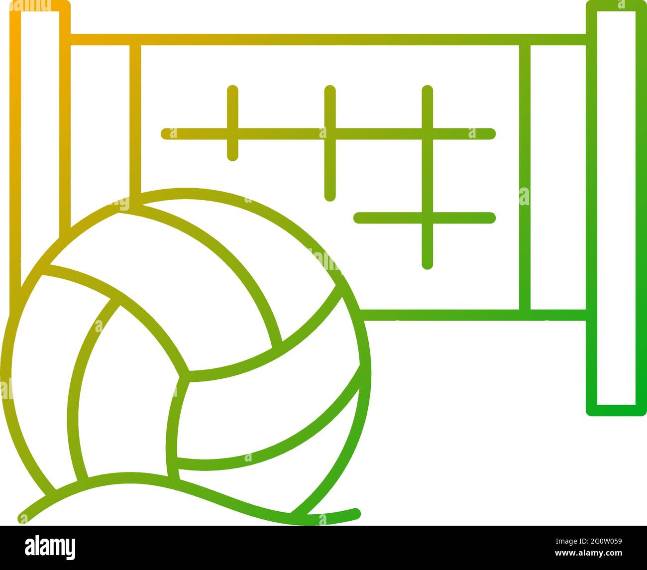 Beach volleyball gradient linear vector icon Stock Vector Image & Art ...