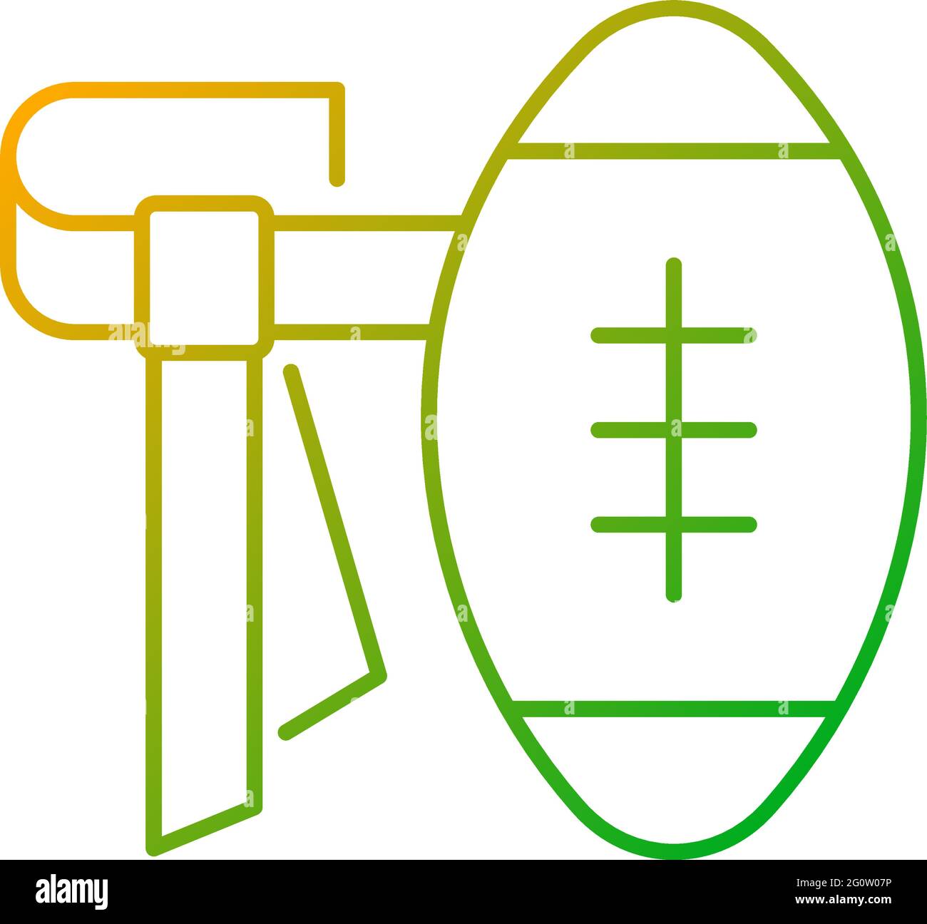 Flag football gradient linear vector icon Stock Vector Image & Art - Alamy