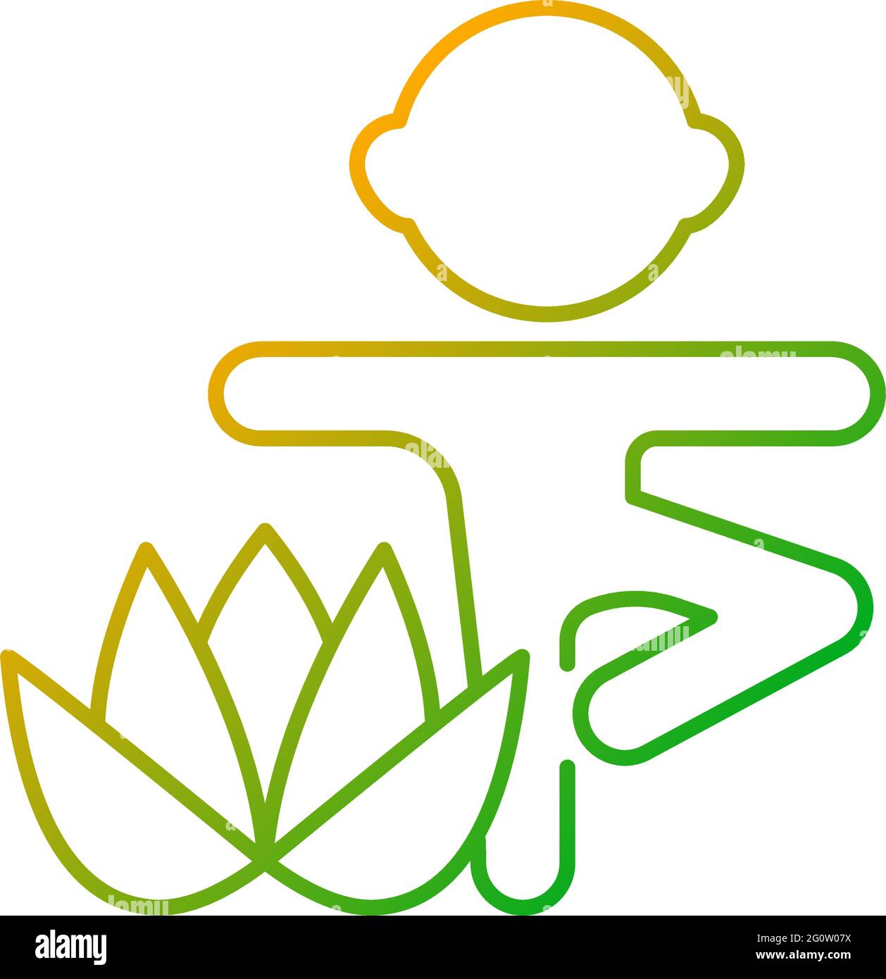 Kids yoga gradient linear vector icon Stock Vector Image & Art - Alamy