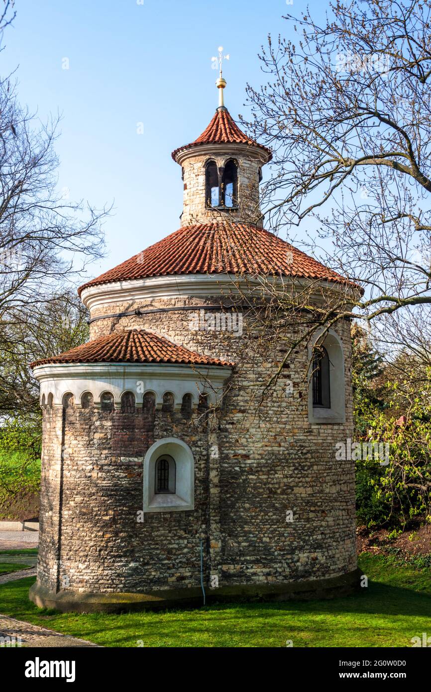 St. Martin rotunda at Vysehrad in Prague, Czech Republic Stock Photo ...