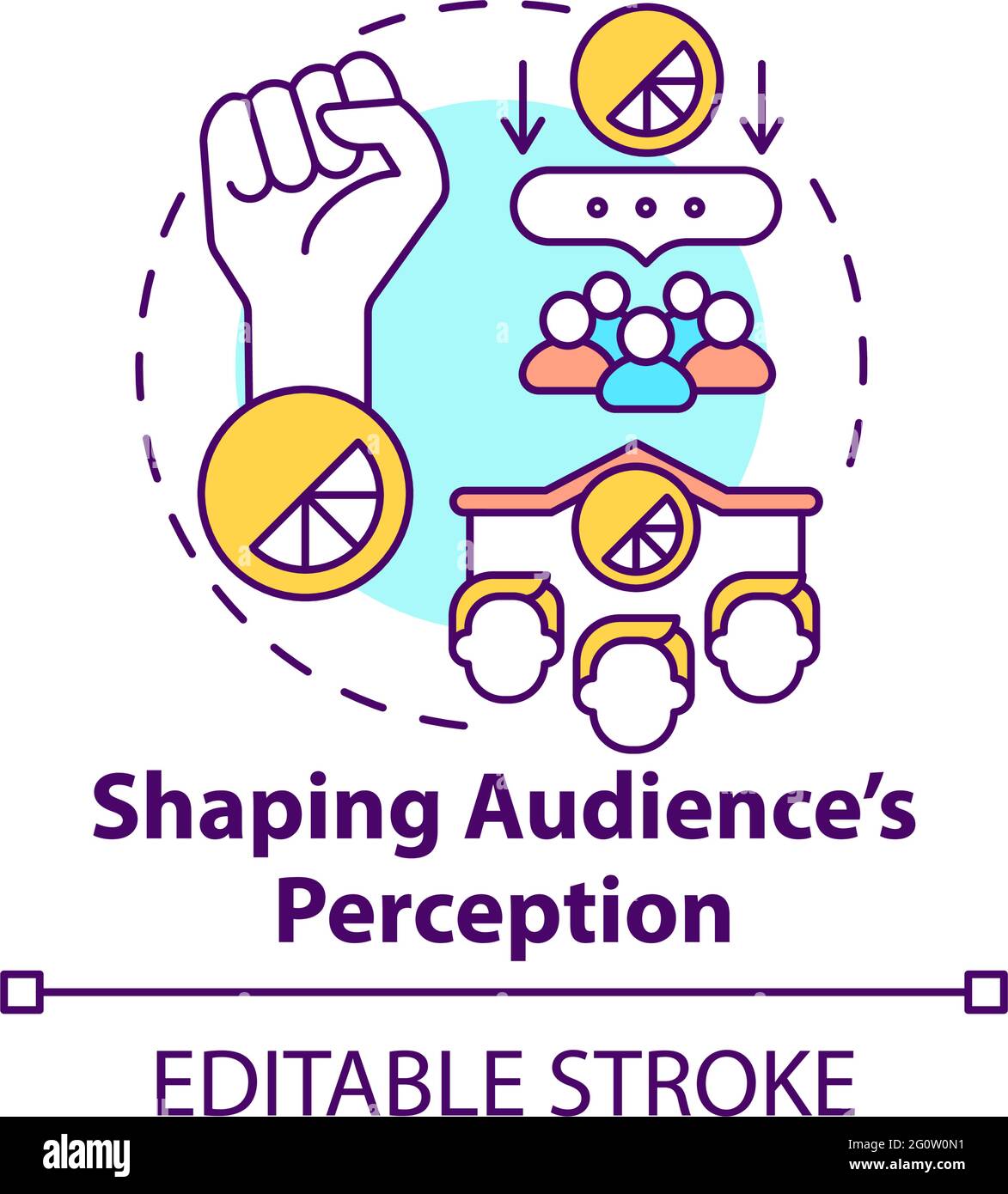 Shaping audience perception concept icon Stock Vector Image & Art - Alamy