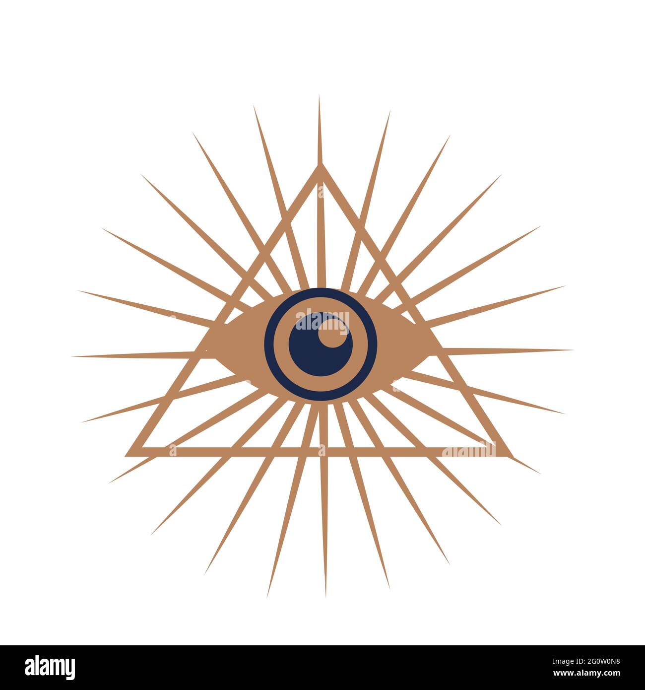 Esoteric symbol. Mystical and magical design with evil eyes Stock ...