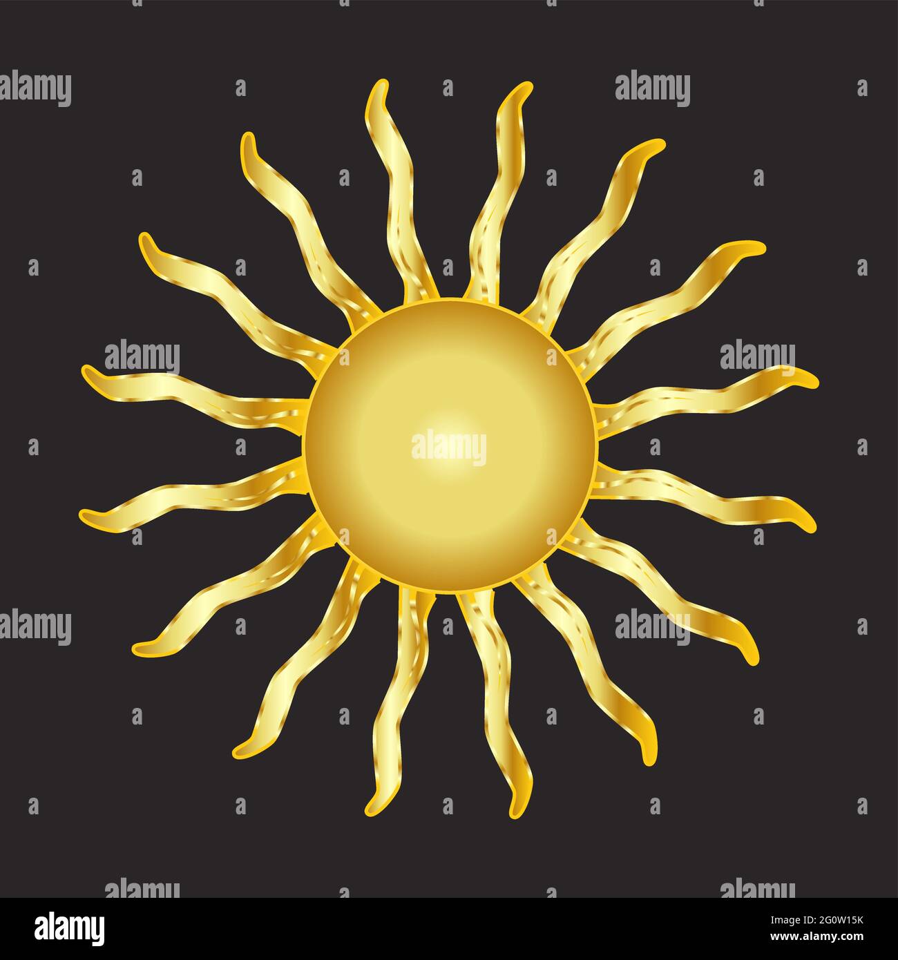Mystical golden boho tattoos with sun. Linear design, elements for ...