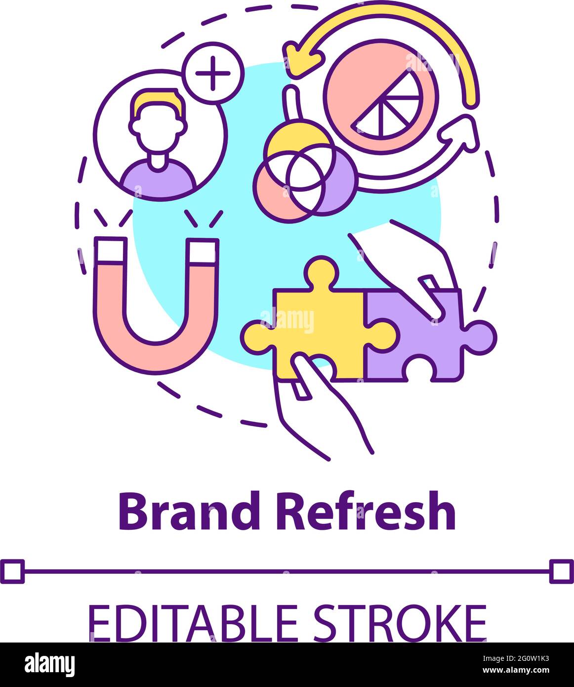 Brand refresh concept icon Stock Vector Image & Art - Alamy