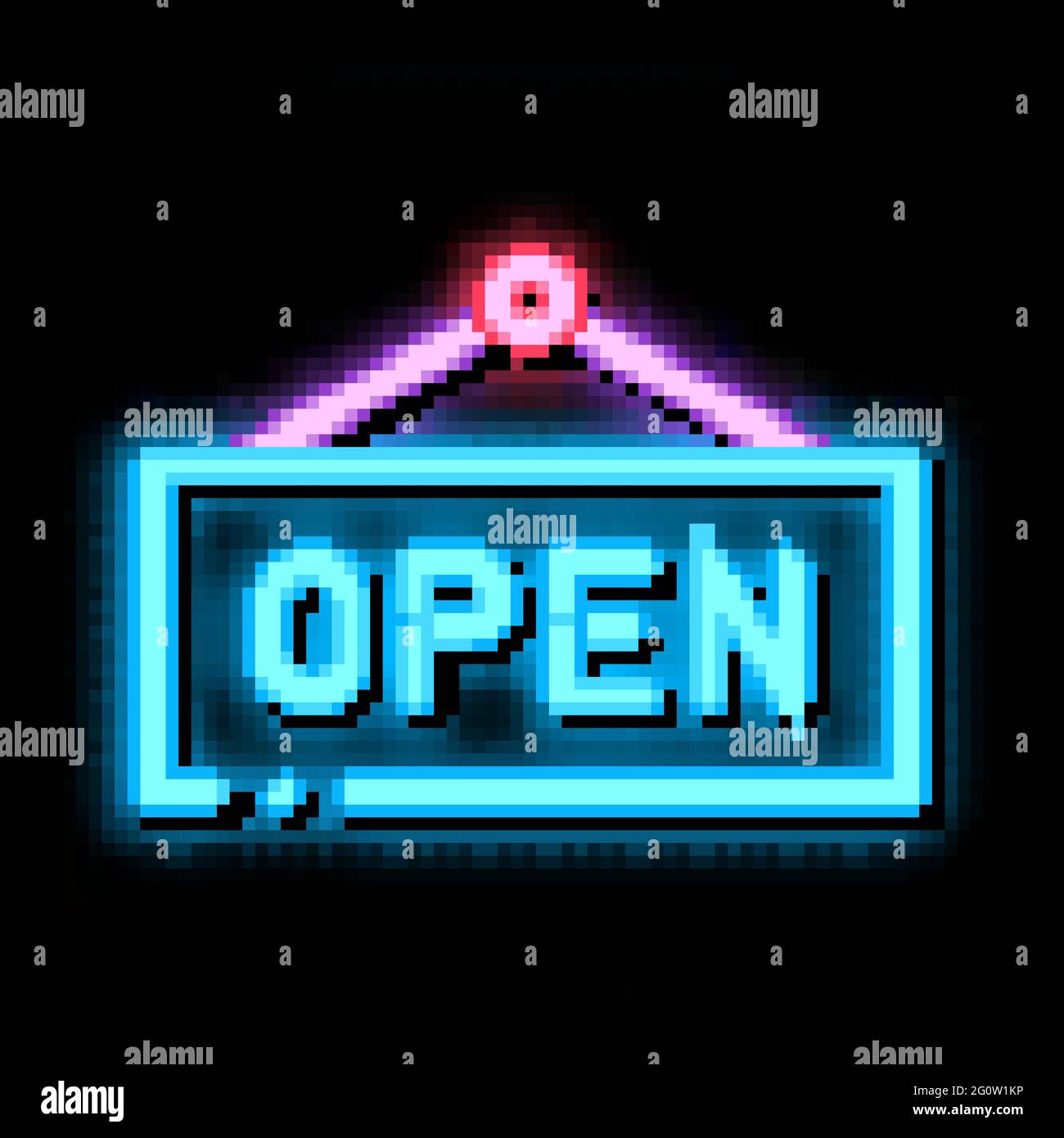 Open Nameplate neon glow icon illustration Stock Vector Image & Art - Alamy
