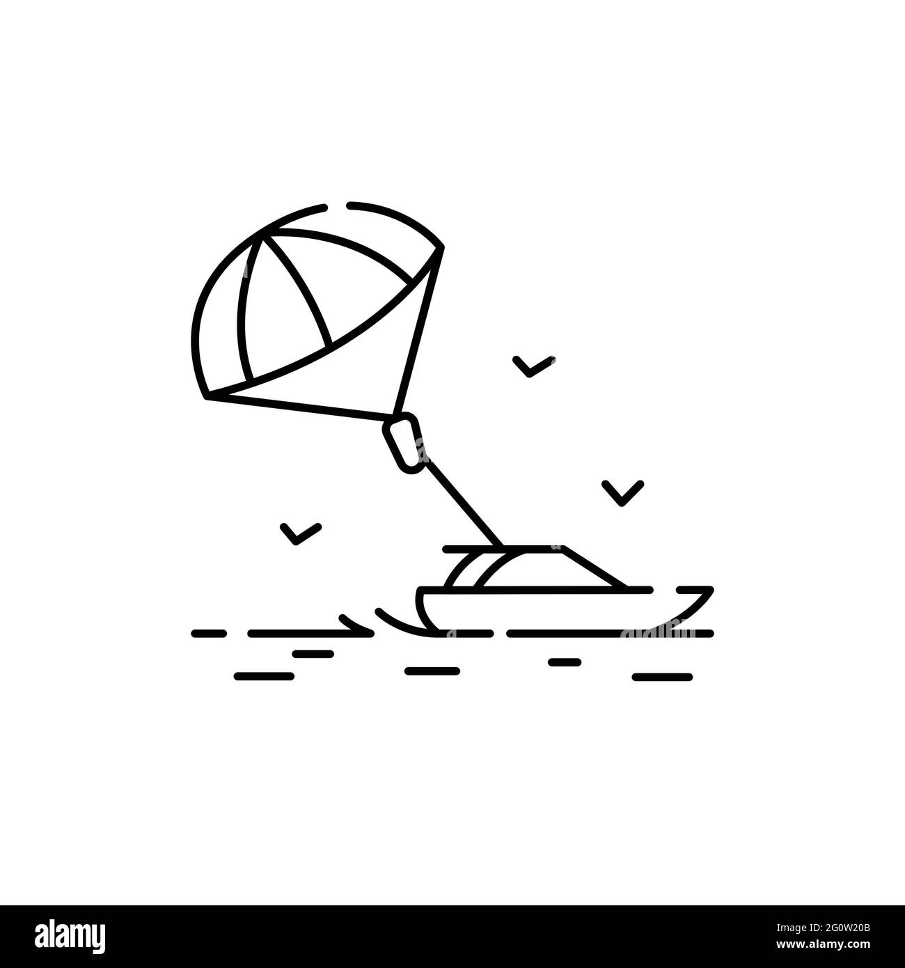 Parasailing vector vectors hi-res stock photography and images - Alamy