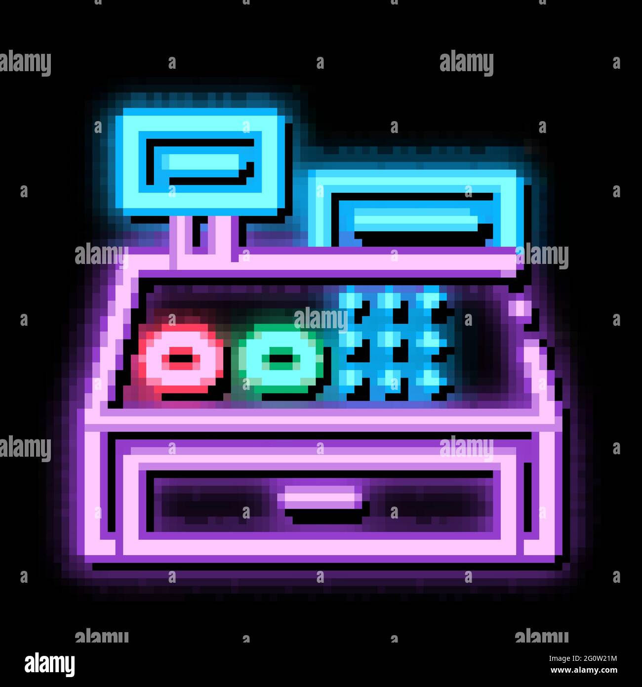 Cash Machine neon glow icon illustration Stock Vector Image & Art - Alamy