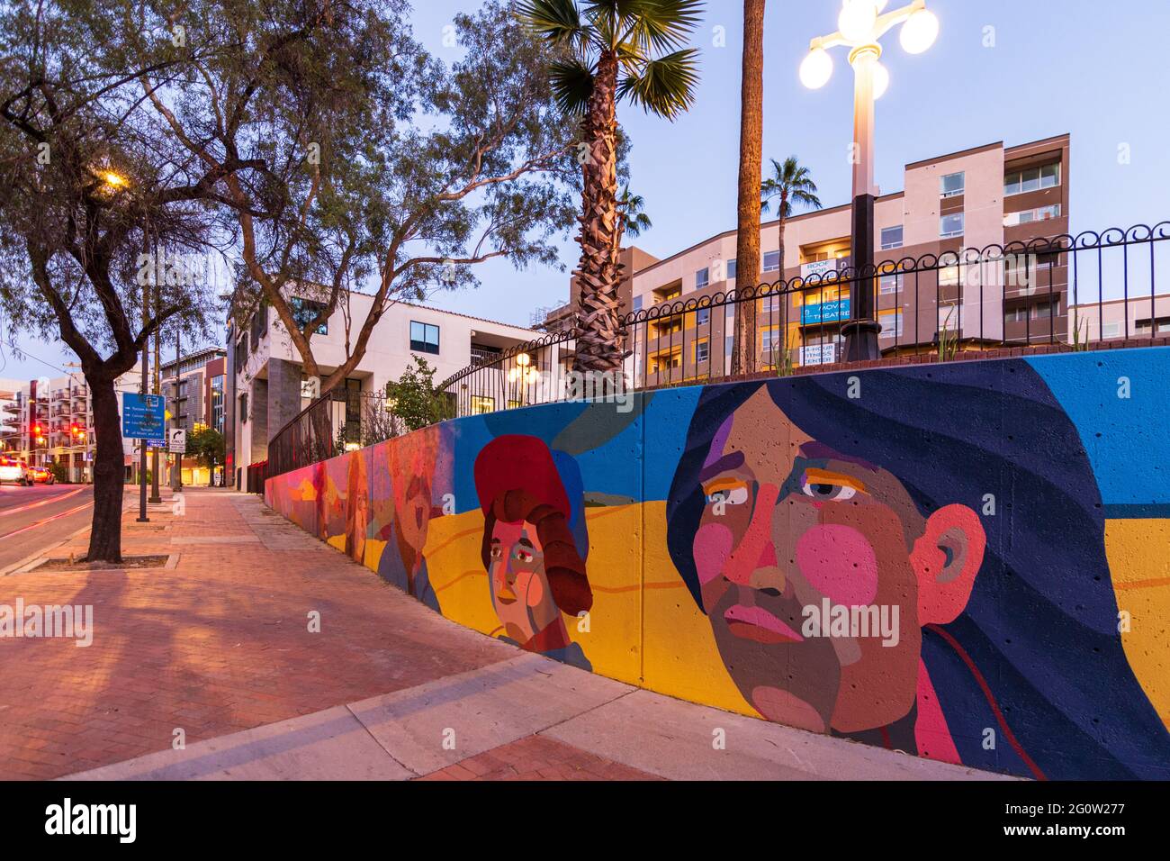 TUCSON, UNITED STATES - Jun 03, 2021: Arizona Mural in Downtown Tucson ...